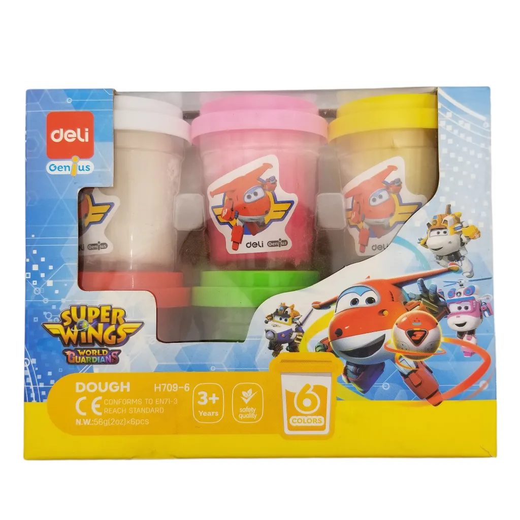 Pate à modeler Super Wings de 6 couleurs - Deli | Jouet créatif pour ...